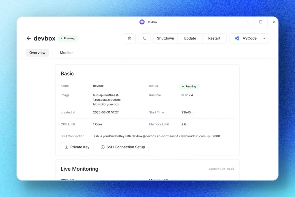 DevBox by ClawCloud: Code Anywhere, Ship Everywhere — One-Click Environments for Modern Teams ...